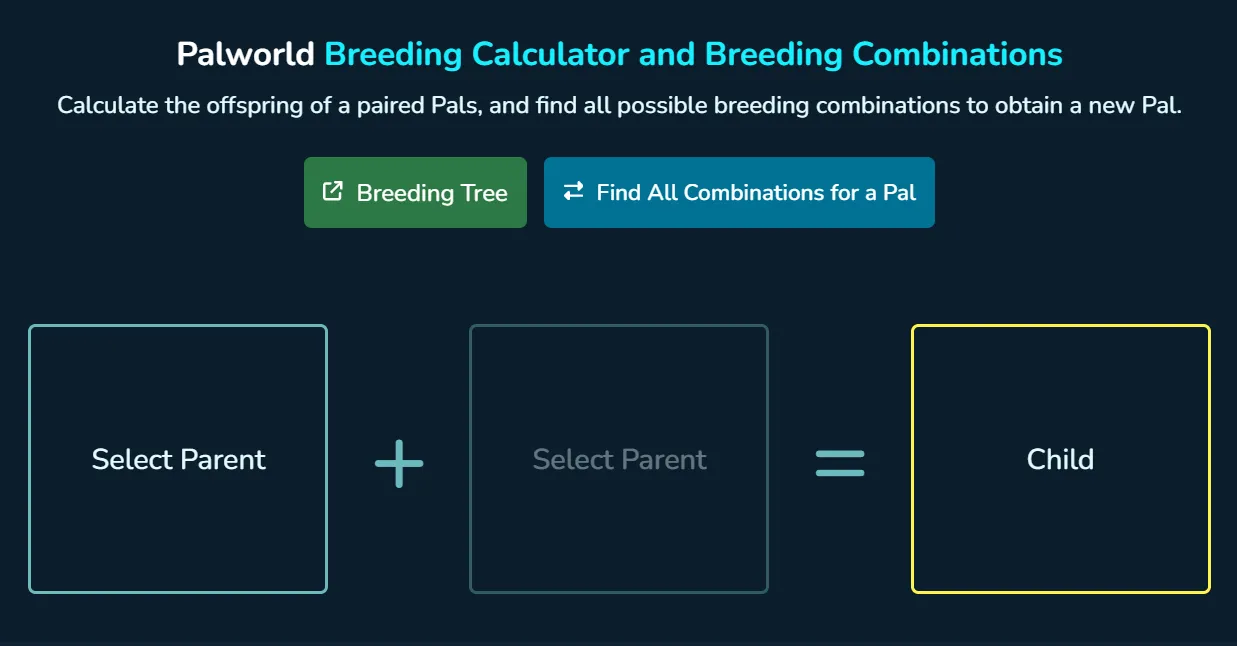 Palworld Breeding Calculator | Predict Pal Combinations & Results